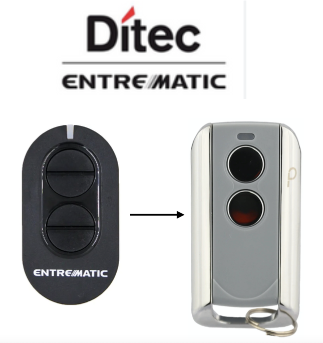 Genuine Ditec SLIM2E-DC 2 Button Garage/Gate Remote Control Compatible ...